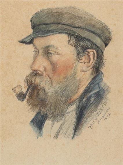 Paul Fischer | Portrait of a fisherman from Hvidsten in Norway (1891 ...