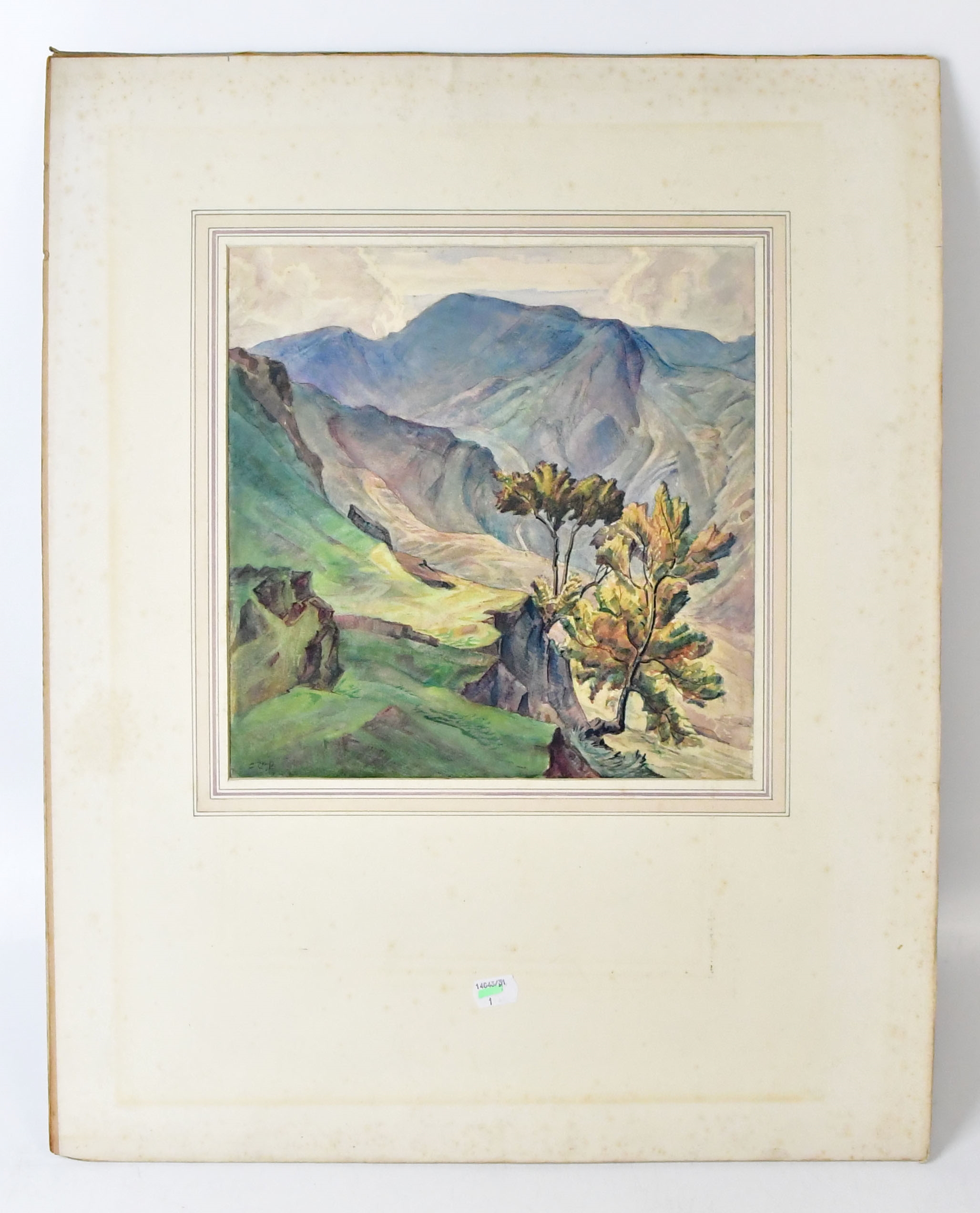 Edward Carter Preston | Lake District scene of trees on a cliff ...