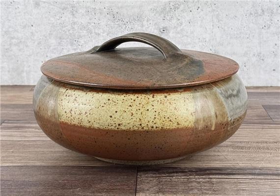 David Shaner | David Shaner Montana Studio Pottery Lidded Bowl | MutualArt