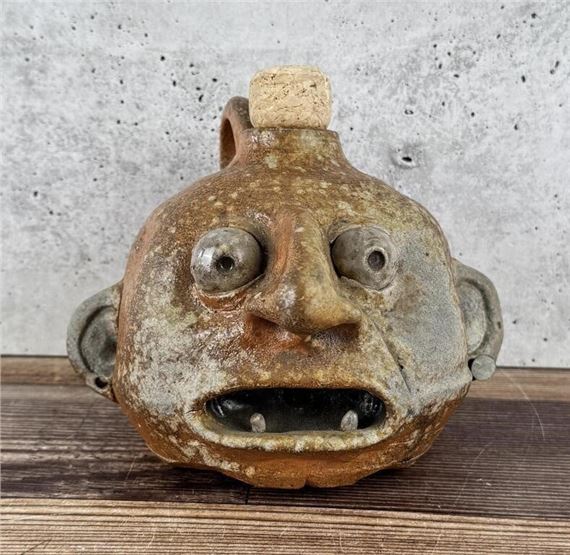 Clayton Bailey | Clayton Bailey Folk Art Pottery Face Jug | MutualArt