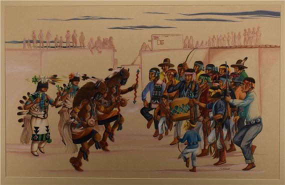 Raymond Naha | HOPI INDIAN PAINTING (1970s) | MutualArt