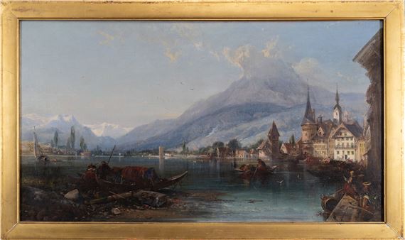 Edward Pritchett | A view of Lake Lucerne | MutualArt