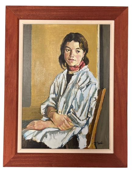 John Coyle | Portrait of a Female Shown Seated | MutualArt