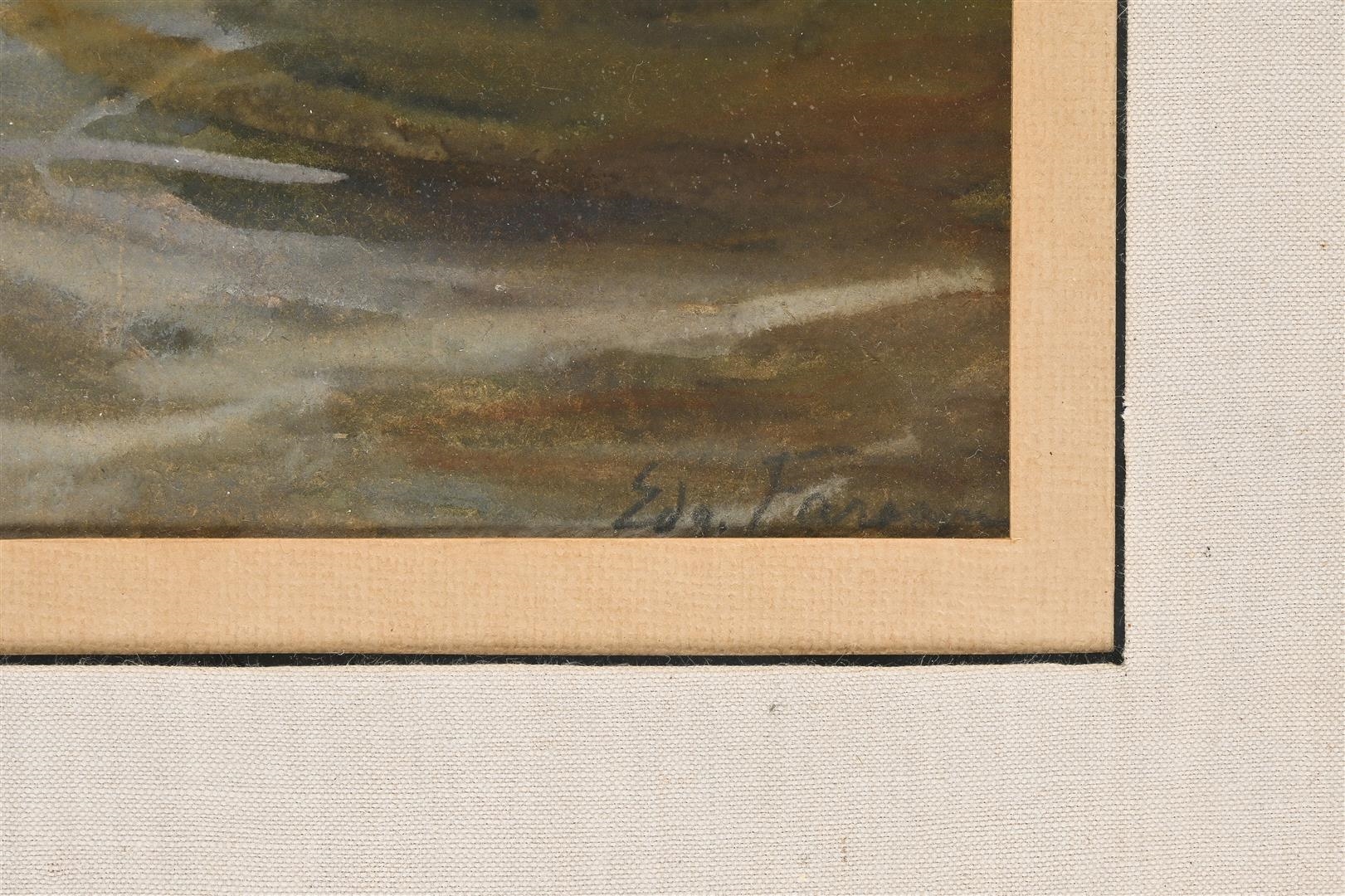 Edgard Farasyn | Platbodem op een water | MutualArt