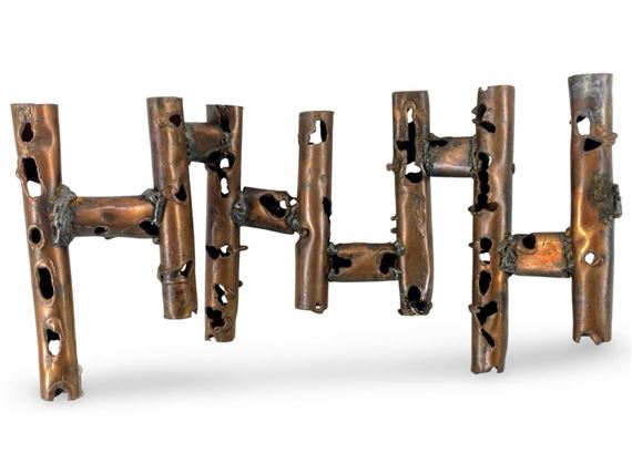 Skip Fox | Abstract Brutalist Copper Pipe Sculpture | MutualArt