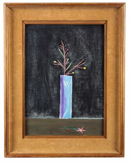 Craigie Aitchison | Still life with blue vase (Circa 2001) | MutualArt