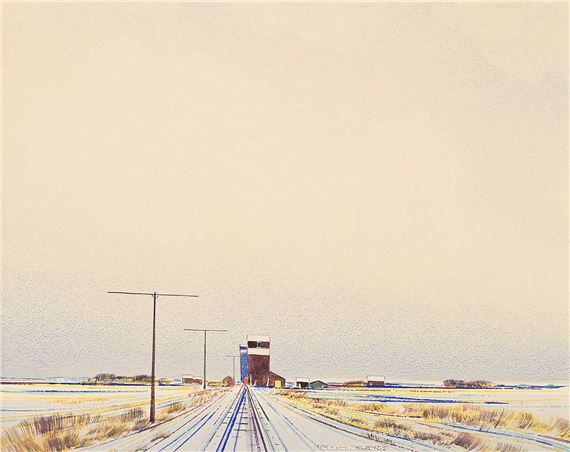 Robert Newton Hurley | Untitled - Tracks into Town (1962) | MutualArt
