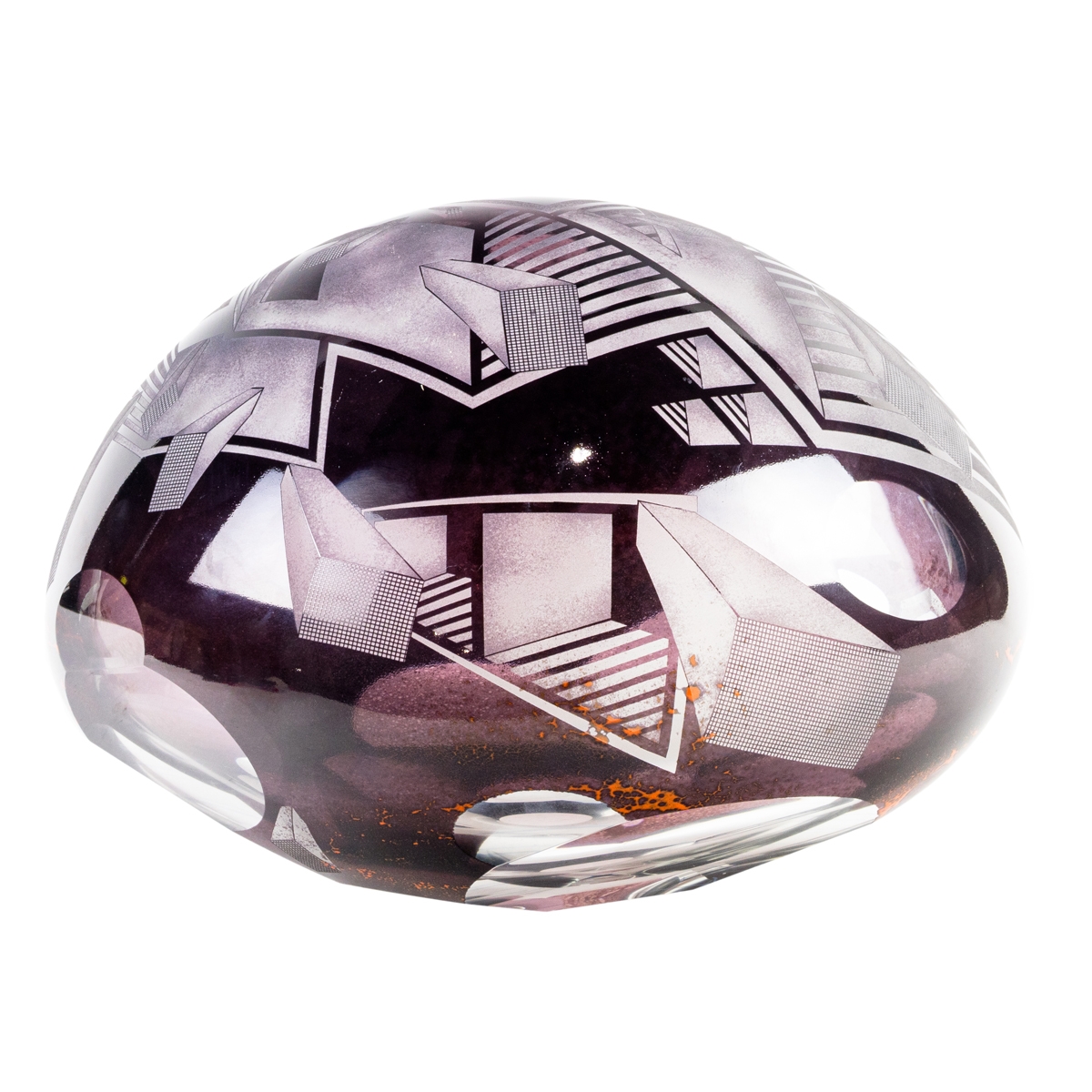 David Schwarz | cut and sand blasted glass sculpture (1987) | MutualArt