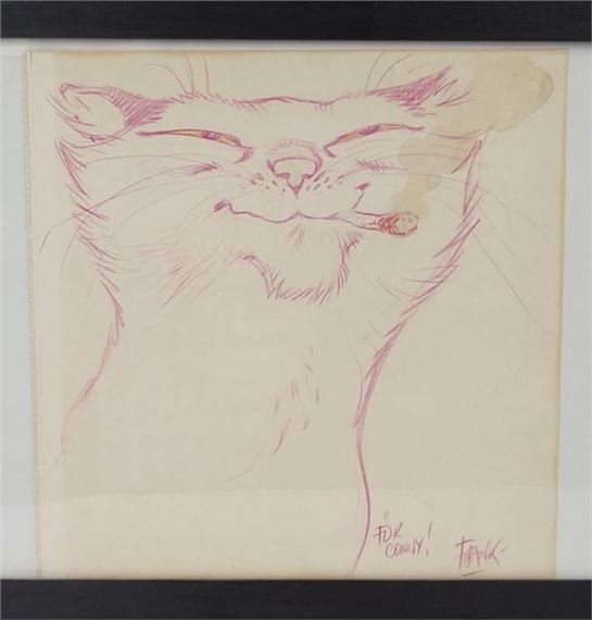 Frank Pé | le chat qui fume | MutualArt