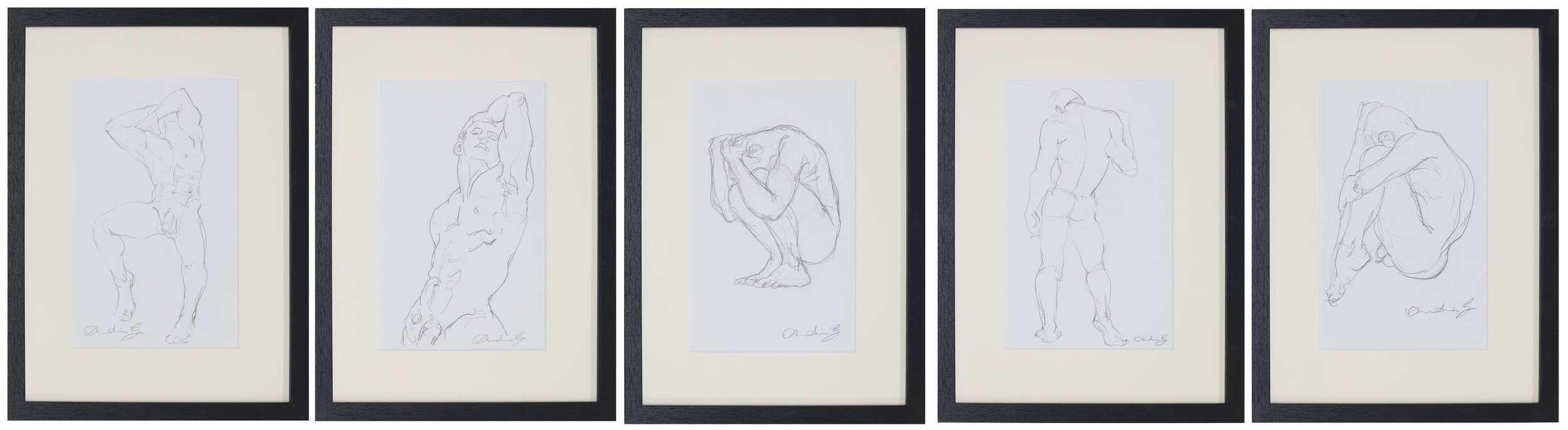 Anastasia G. Wildig | Five male nude studies | MutualArt