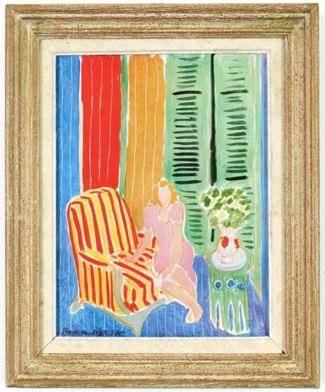 Henri Matisse | SEATED WOMAN ON STRIPED CHAIR (1945) | MutualArt