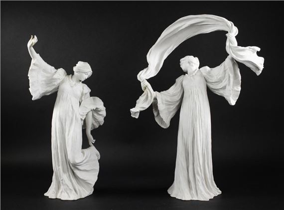 Agathon Léonard | 2 Dancers by Agathon Leonard for Sevres | MutualArt