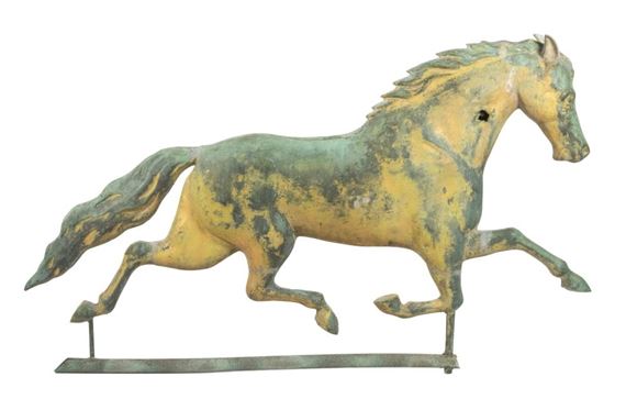 Ethan Allen | ETHAN ALLEN GILT HORSE WEATHERVANE | MutualArt