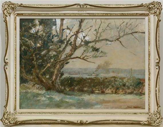 John Kenneth Ferguson | Harbour Scene Through Trees | MutualArt