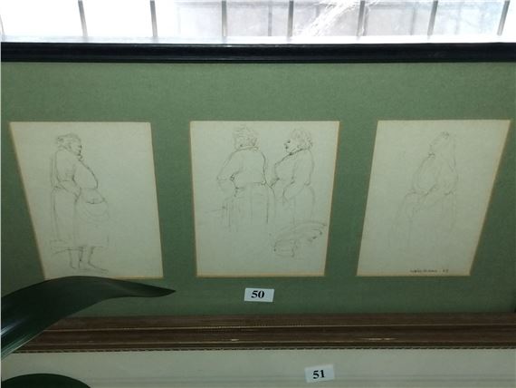 Liz Williams | Triptych drawings | MutualArt
