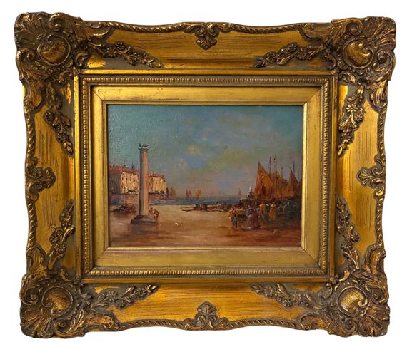 Félix Ziem | View of Venice lagoon from Saint Marks square | MutualArt
