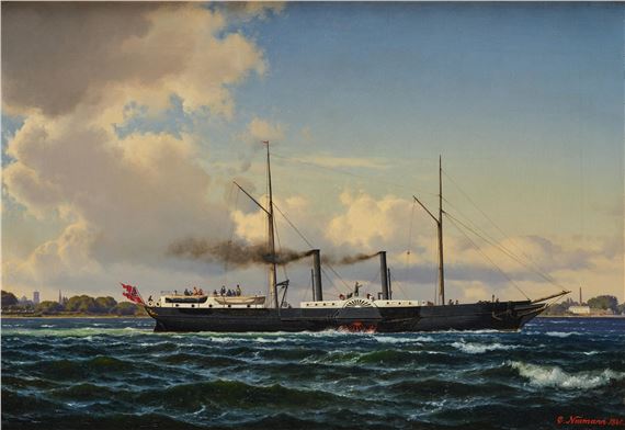 Neumann Carl | The paddle steamer Crown Princess Louise (1860 ...