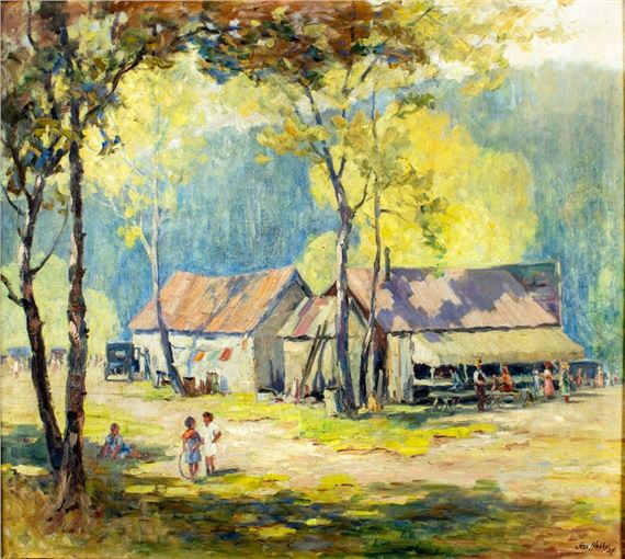 Jess Hobby | Village Scene (1934) | MutualArt