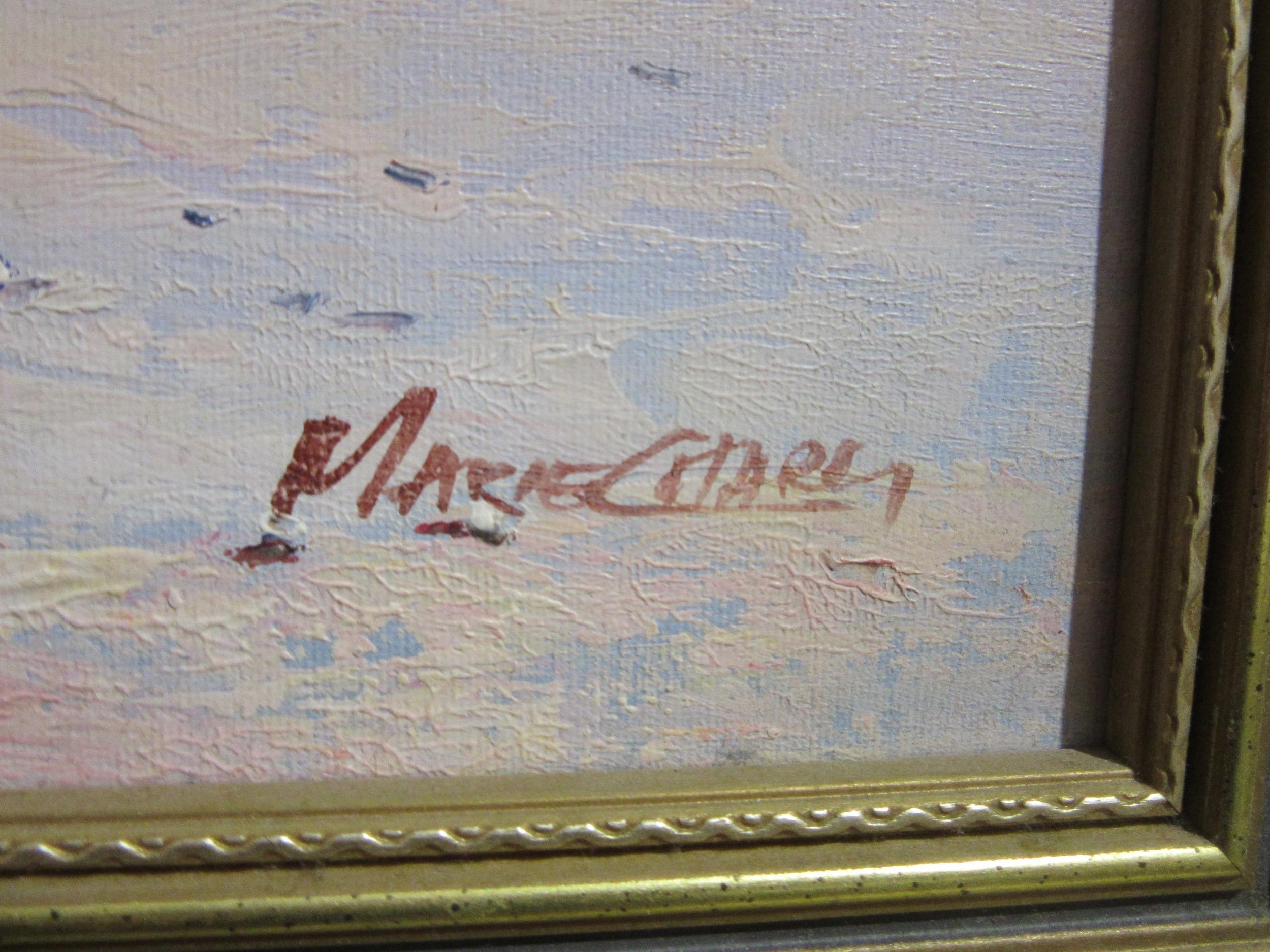 Marie Charlot | An impressionist oil on canvas of a woman on a beach ...