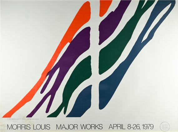 Morris Louis | Large silkscreen poster for the artist's exhibition ...