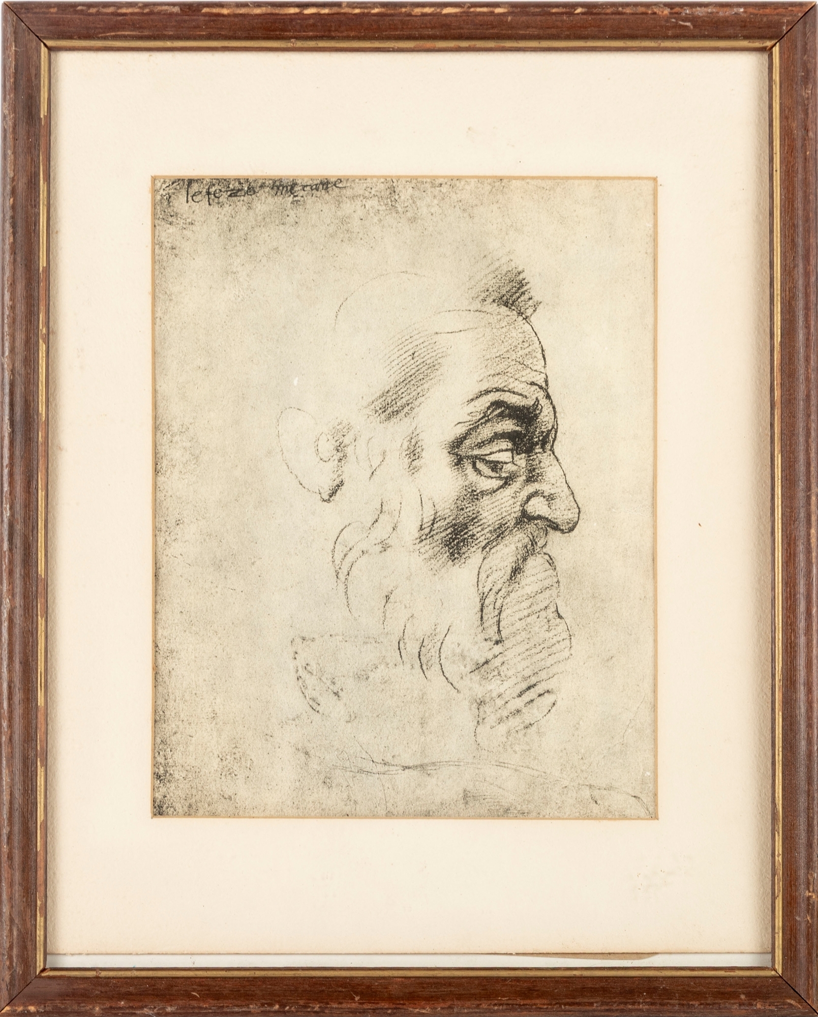 Michelangelo | Bearded Head In Profile | MutualArt