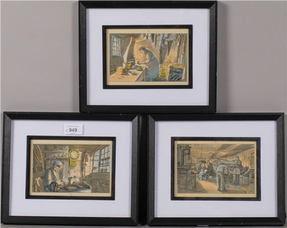 Edward Bawden | 3 lithographs from Life In An English Village (1949 ...