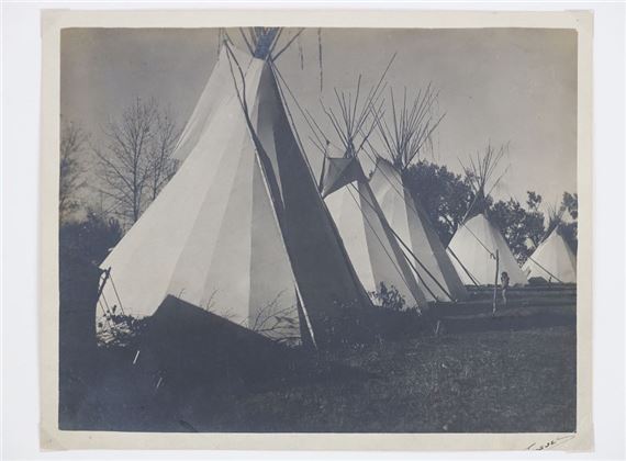 Richard Throssel | Montana Crow Tipi Signed Photograph | MutualArt