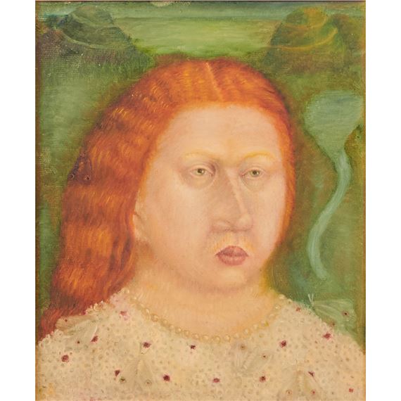 Helen Flockhart | Portrait with Moths (1995) | MutualArt