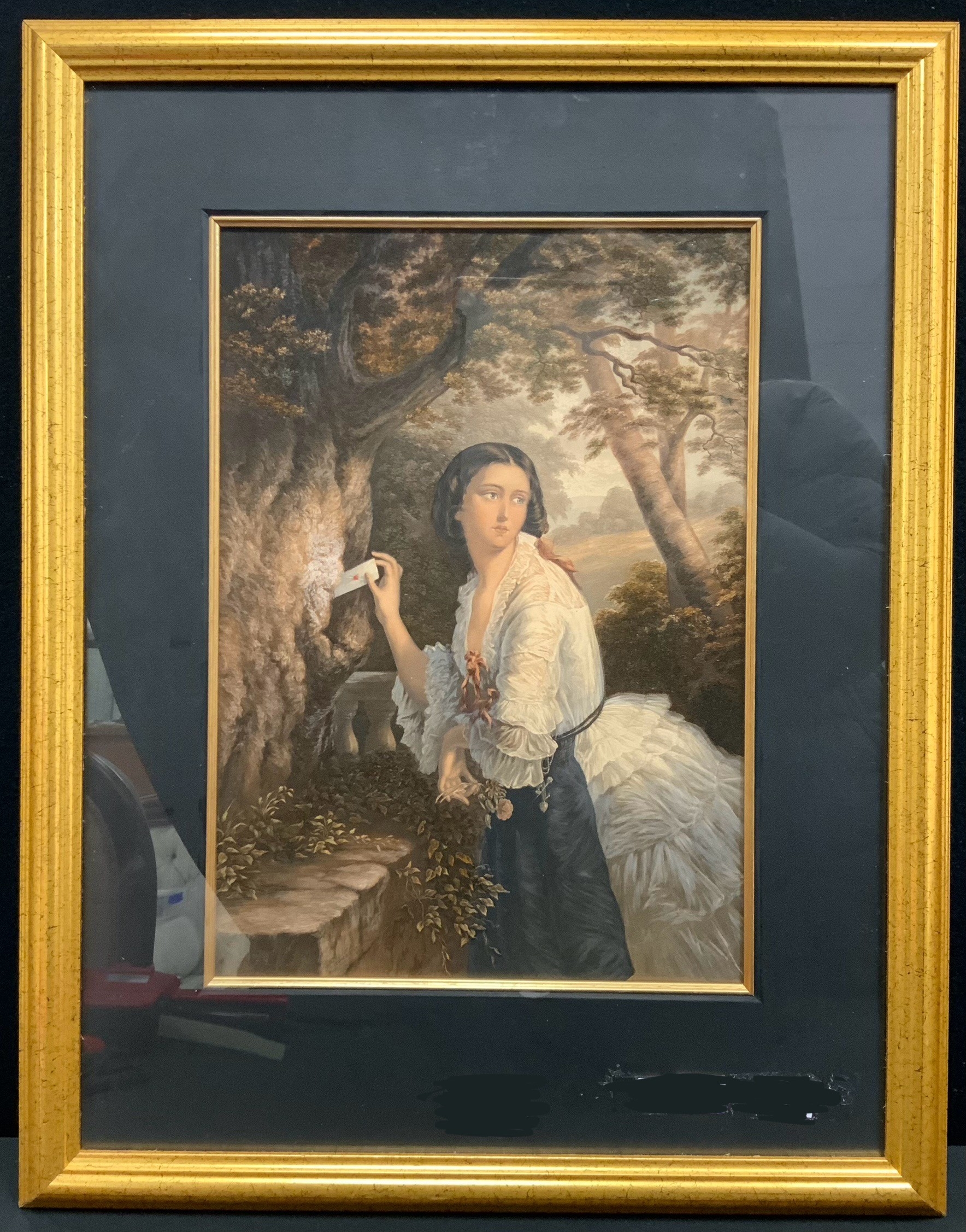 George Baxter | The Lover’s Letterbox (1856) | MutualArt