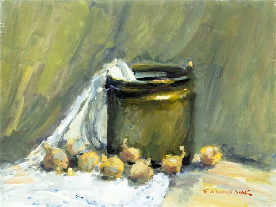 Robert Waltsak | Still Life with Pot and Onions | MutualArt