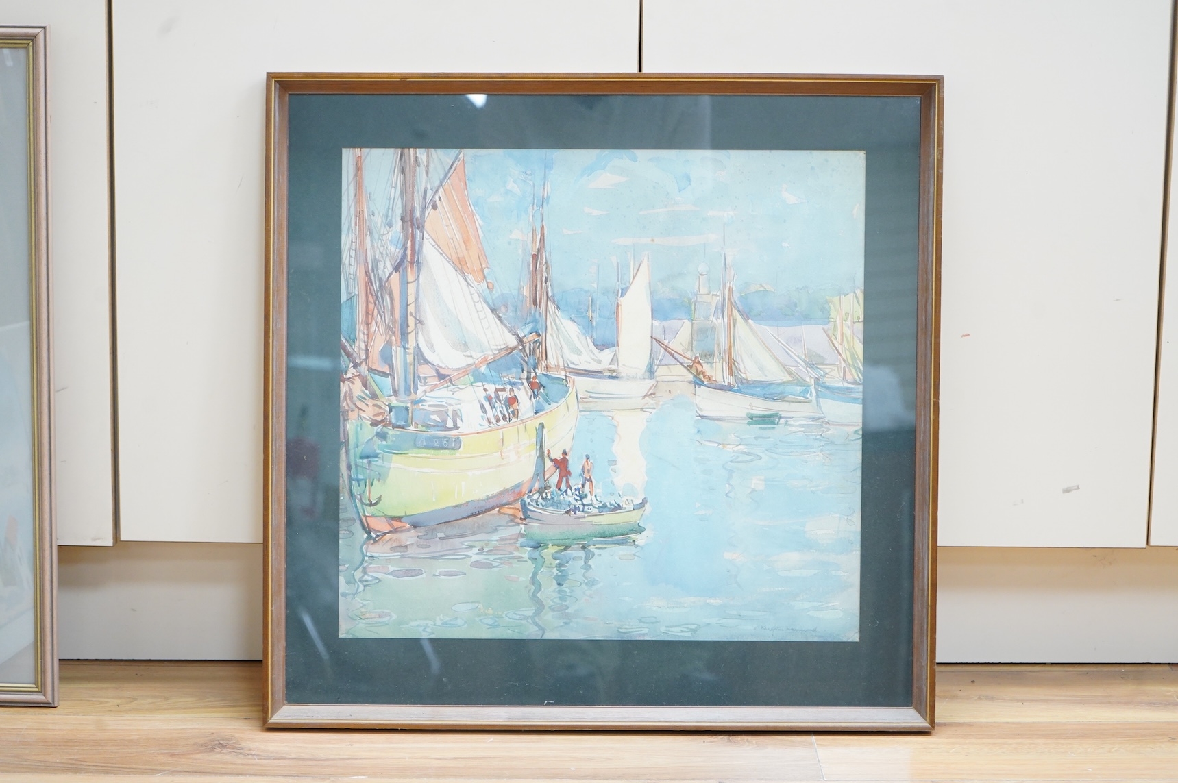 Arthur Henry Knighton Hammond | Harbour view with moored boats | MutualArt