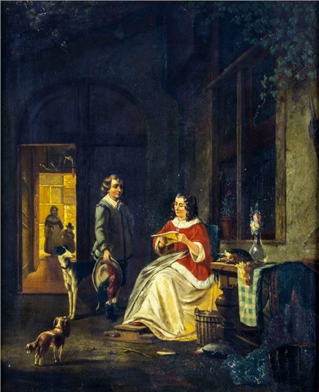 Paul Emile Nicolie | Reading the Letter (1861) | MutualArt