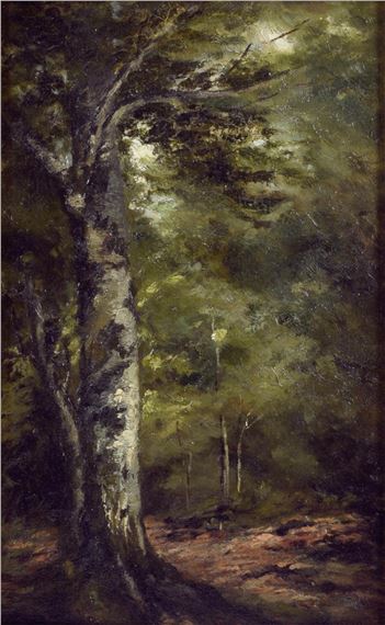 French School, 19th Century | FOREST LANDSCAPE (1855) | MutualArt
