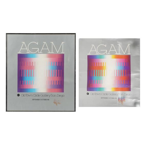 Yaacov Agam | Two Signed Posters | MutualArt