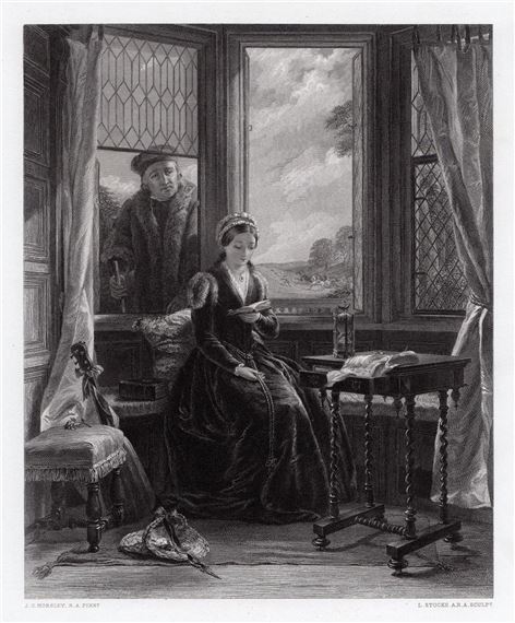 John Calcott Horsley | Lady Jane Grey engraving signed (1867) | MutualArt