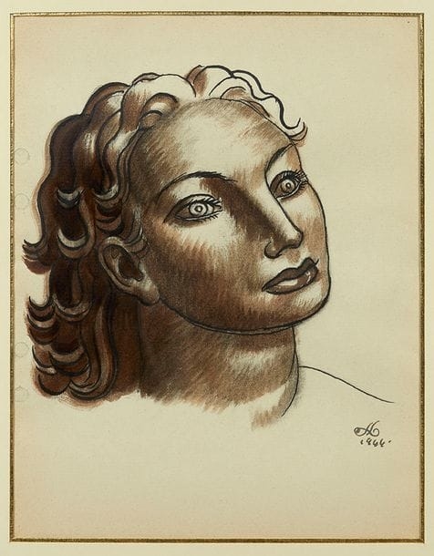 Jean-Théodore Dupas | Allegorical head (1944) | MutualArt