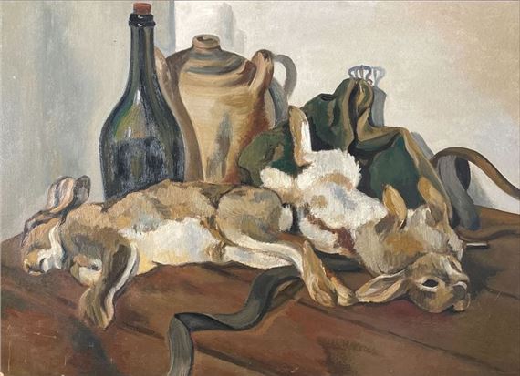 Maurice Mourlot | Still life with rabbits | MutualArt