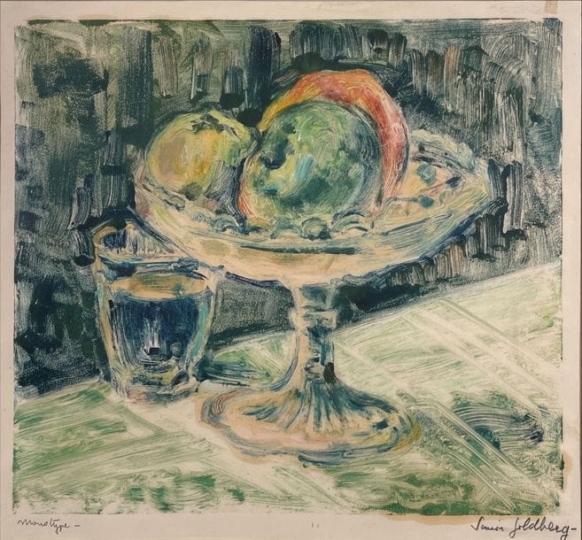 Simon Goldberg | Still life with fruit bowl | MutualArt