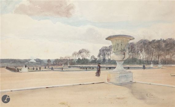 Raymond Cox | The Terrace at Versailles (Circa 1891) | MutualArt