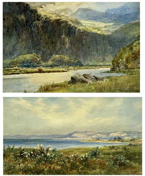 Warren Williams | two watercolours - mountainous river | MutualArt