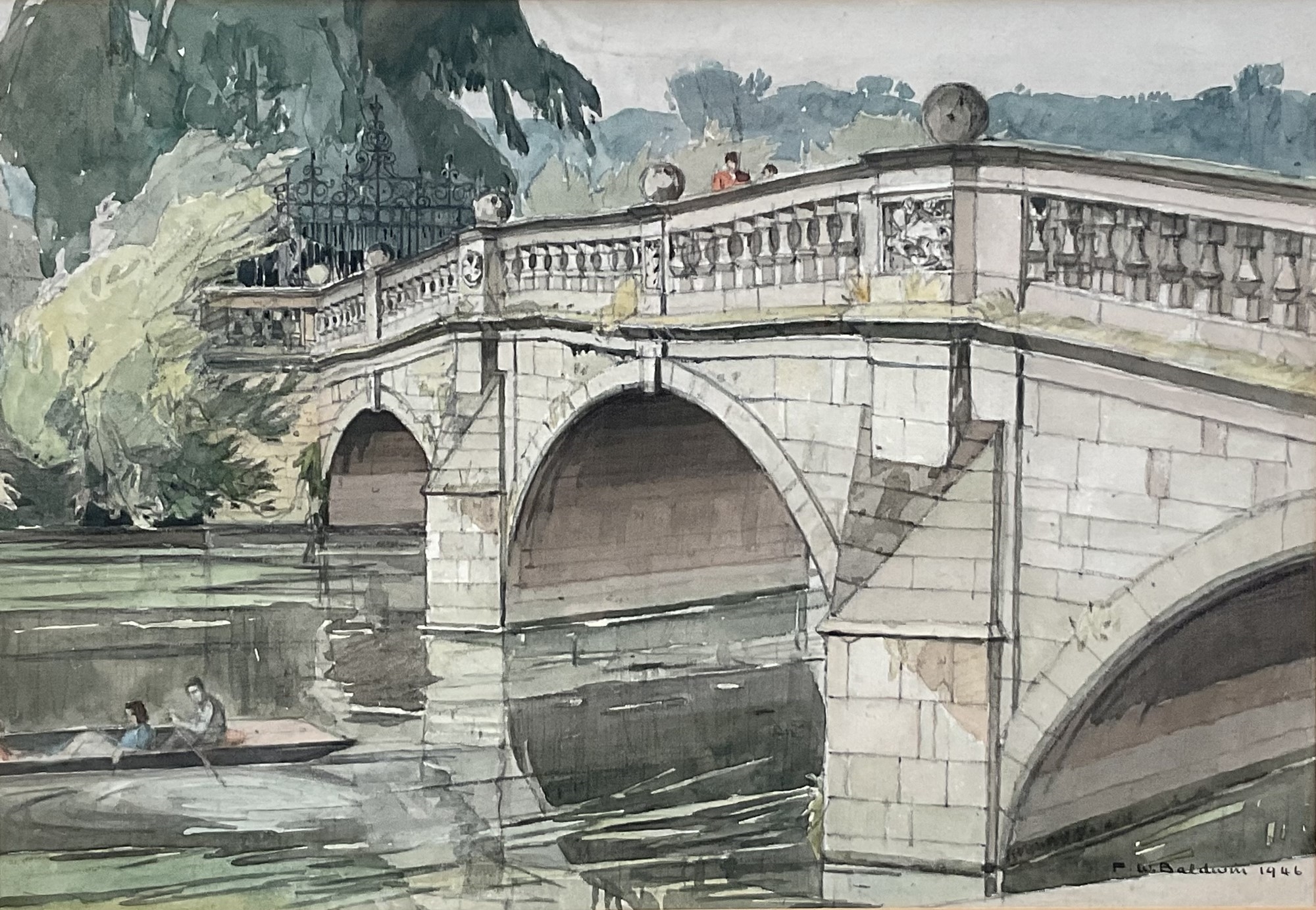 Frederick William Baldwin | Wren's Bridge, Cambridge (1946) | MutualArt