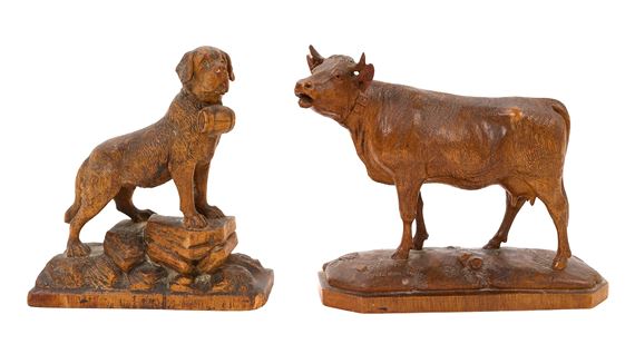 Fritz Buri | Cow; Swiss mountain dog | MutualArt