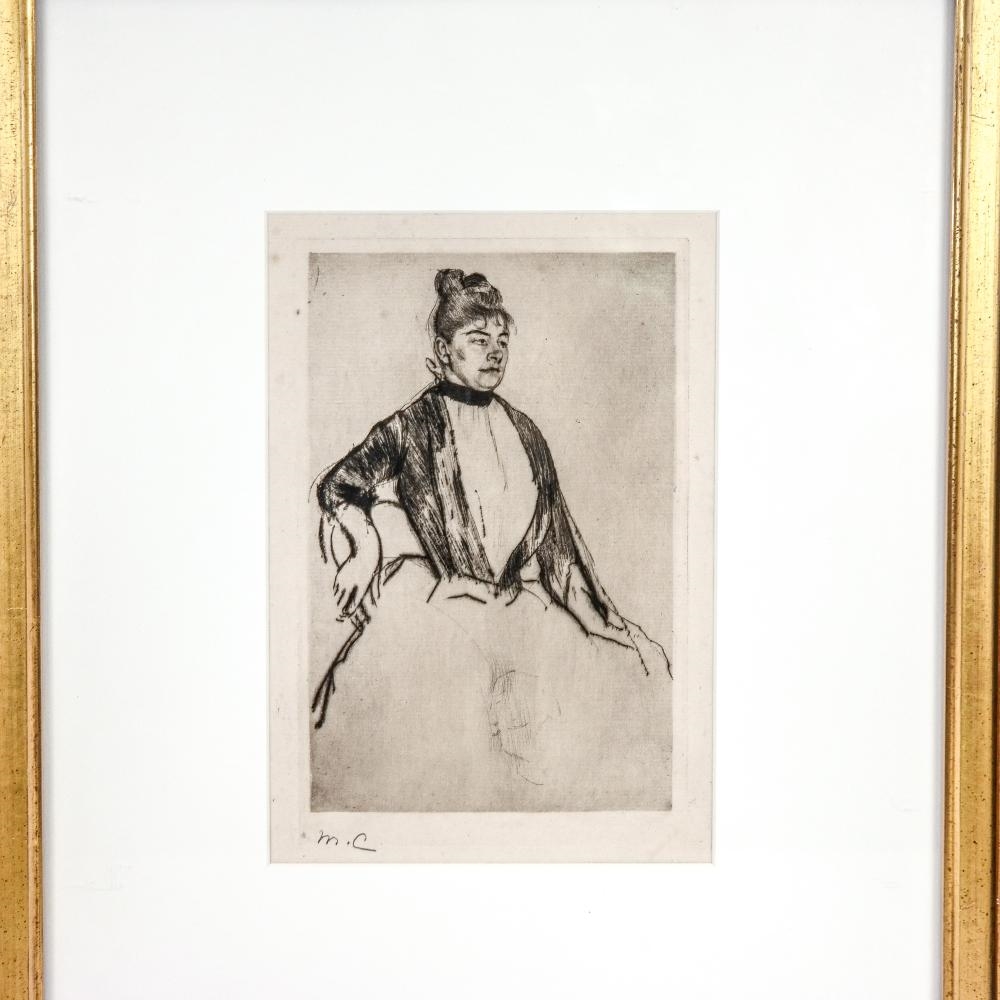 Mary Cassatt | Portrait Sketch of Mme M (Circa 1889) | MutualArt