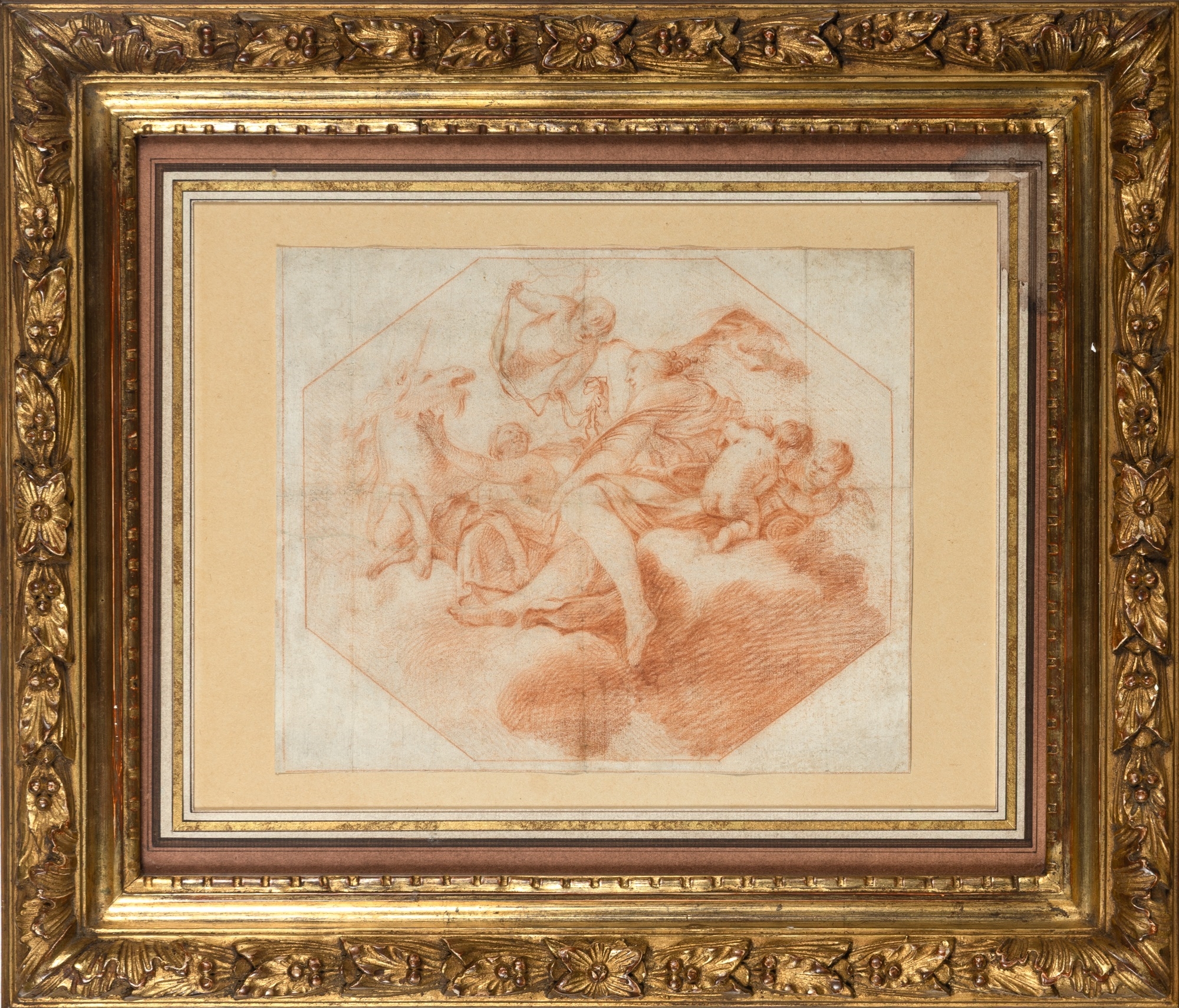 French School, 18th Century | Mythological Figures: A Design for a ...