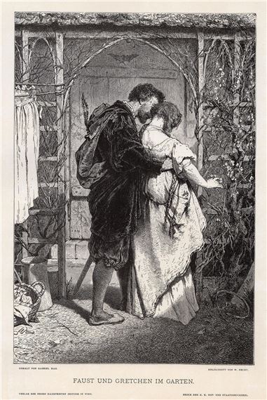 Gabriel Cornelius von Max | Faust und Gretchen im Garten (1887) | MutualArt