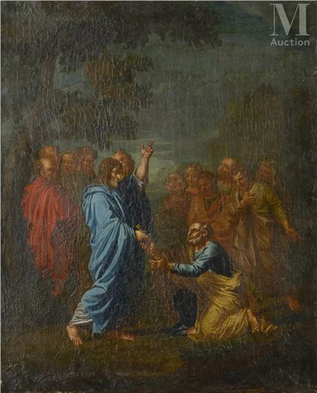 Nicolas Poussin | Le Christ remettant les clÃ©s Ã saint Pierre | MutualArt