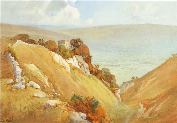 Gresley Harold | A View of Peveril Castle and Cave Dale | Artwork ...