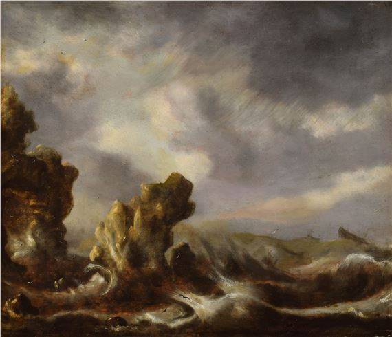Pieter Mulier the Elder | Ships in a Storm | MutualArt