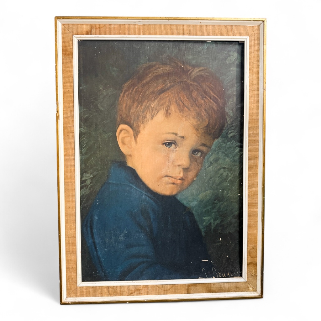 Giovanni Bragolin | FRAMED PRINT OF THE ''CRYING BOY | MutualArt