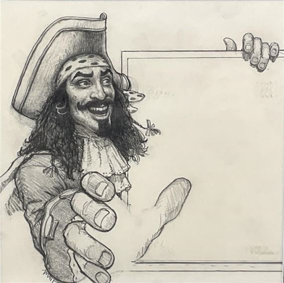 Henry Morgan | Don Maria Signed Henry Morgan Sketch On Paper | MutualArt